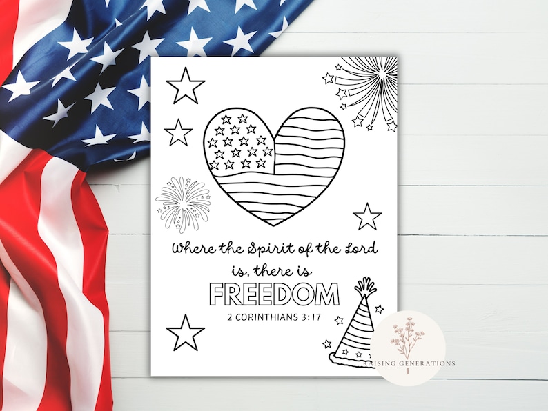 Christian 4th of July Coloring Pages 4th of July Craft for Kids Church ...
