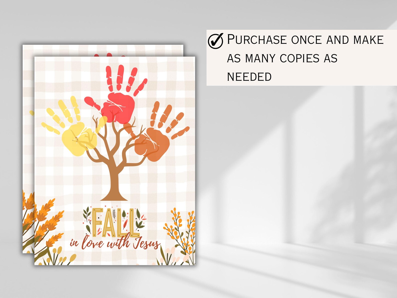 Fall in Love With Jesus Craft Fall for Jesus Handprint Craft for Kids ...