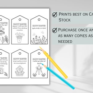 Printable Easter Gift Tag Sunday School Craft for Kids Bible Verse ...