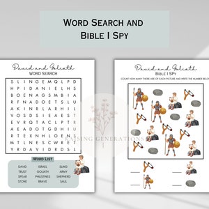 David and Goliath Craft Sunday School Activity for Kids Bible Games ...