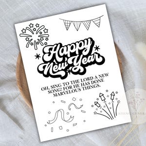 Christian New Years Coloring Pages New Years Sunday School Activity New ...