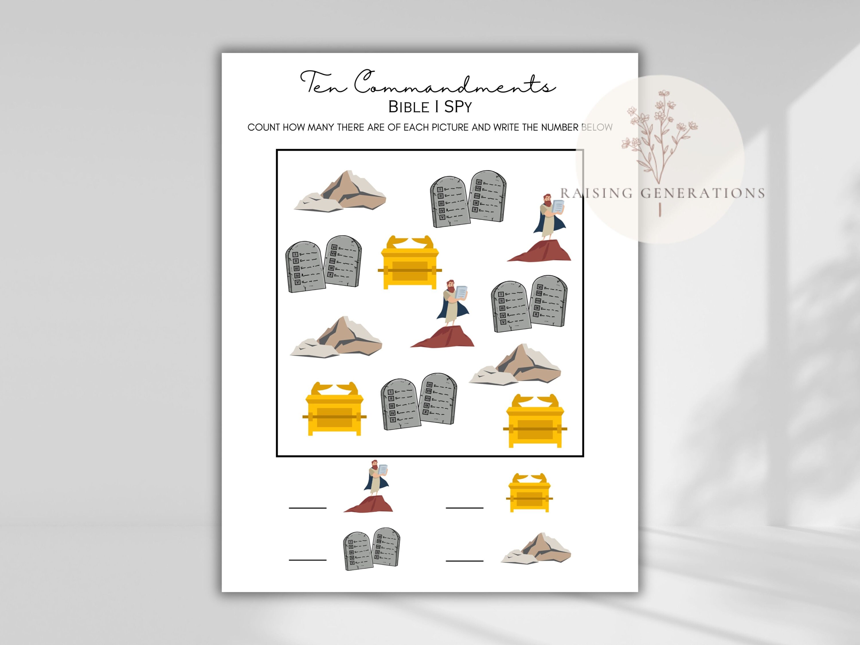 10 Commandments Printable Activity Word Search, Maze, Memory Matching ...
