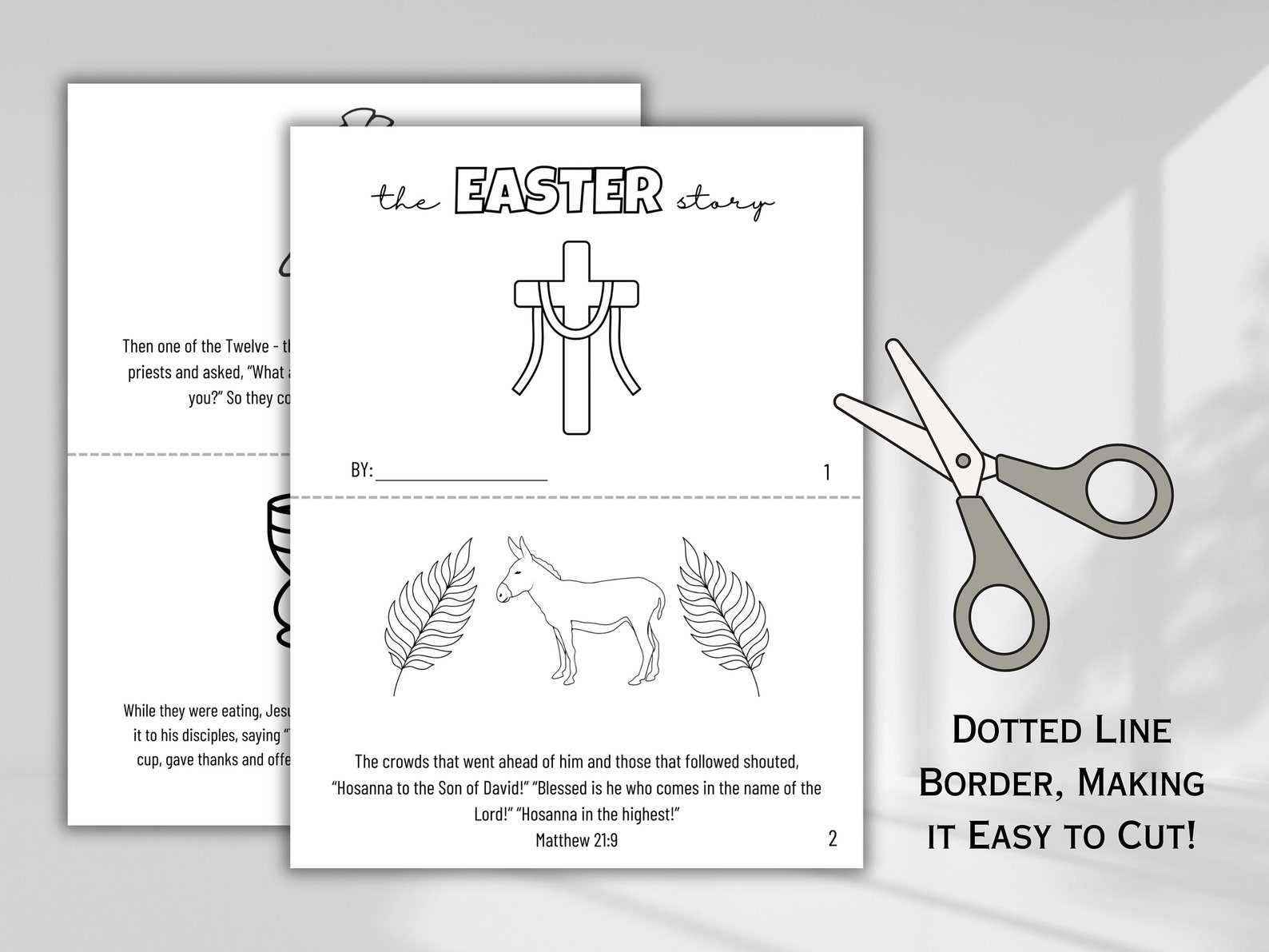 Printable Easter Story Color Book for Kids Easter Craft Sunday School ...