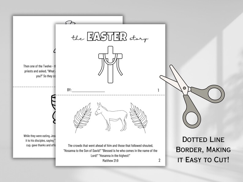 Printable Easter Story Color Book for Kids Easter Craft Sunday School ...