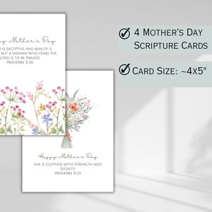 Christian Mothers Day Bible Verse Cards Church Gift Tag for Mothers ...