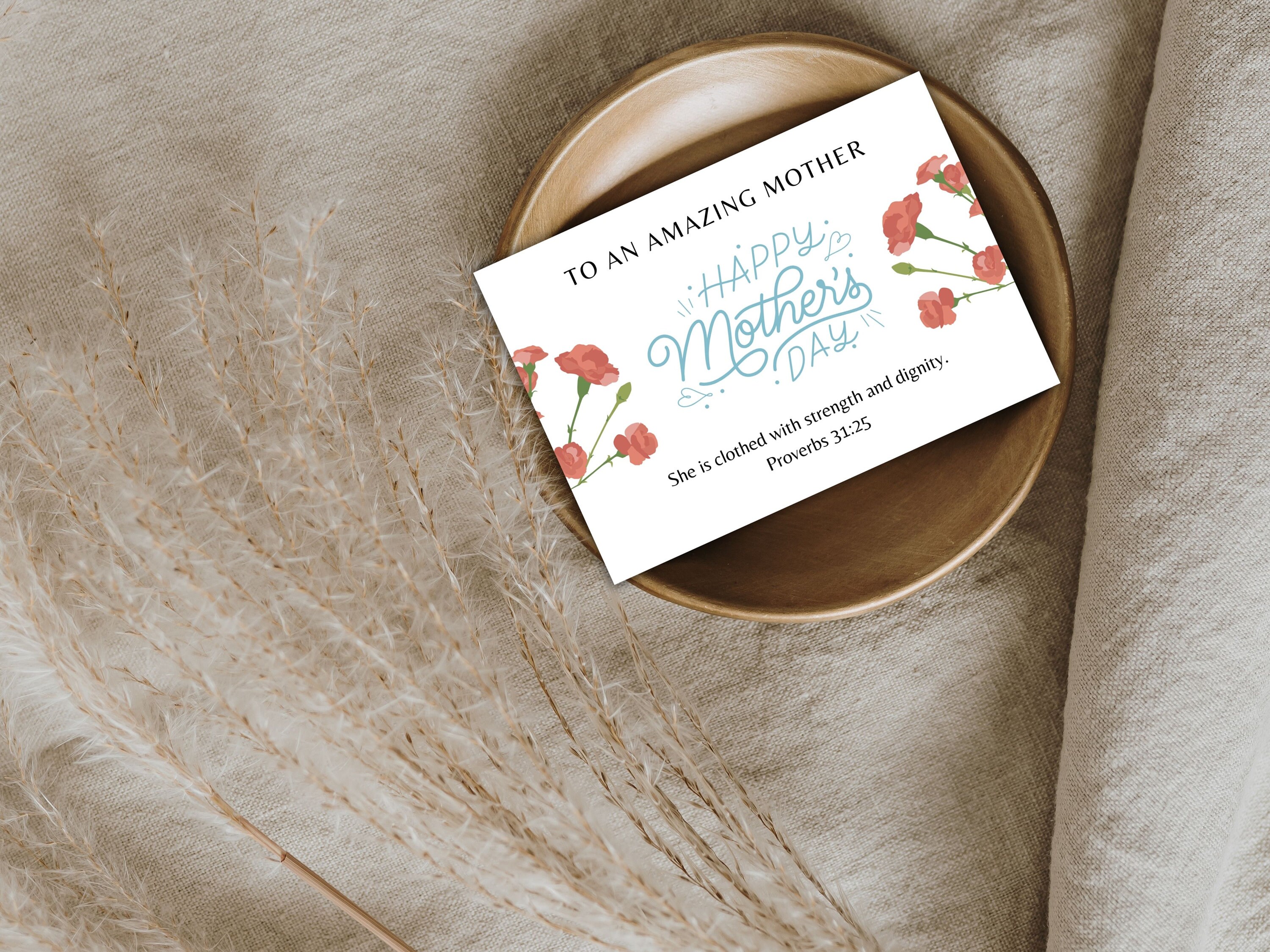 Christian Mothers Day Floral Cards Church Gift Tag for Mothers ...