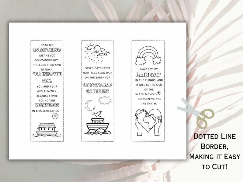 Noahs Ark Color Craft for Sunday School Lesson Book Lover Gift Reading ...