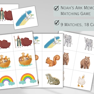 Noah's Ark Activity Bundle Printable Bible Lesson Sunday School Craft ...
