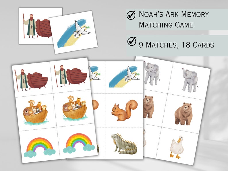 Noah's Ark Activity Bundle Printable Bible Lesson Sunday School Craft ...