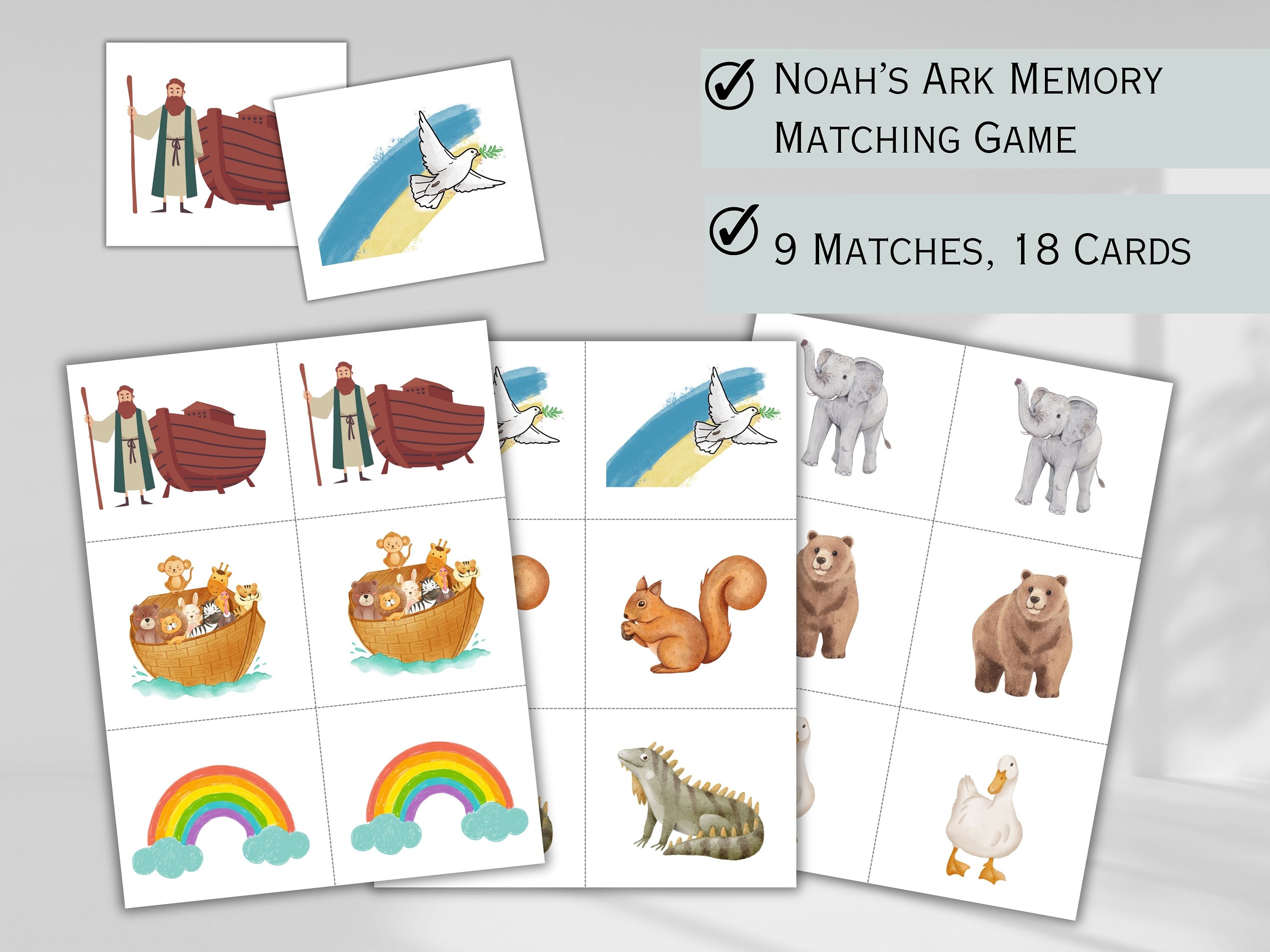 Noah's Ark Activity Bundle Printable Bible Lesson Sunday School Craft ...