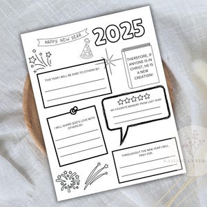 Christian New Years Resolution Page for Kids New Years Sunday School ...