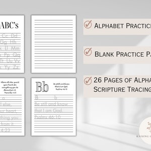 Printable ABC Tracing Bundle Scripture Alphabet Tracing Worksheets ...