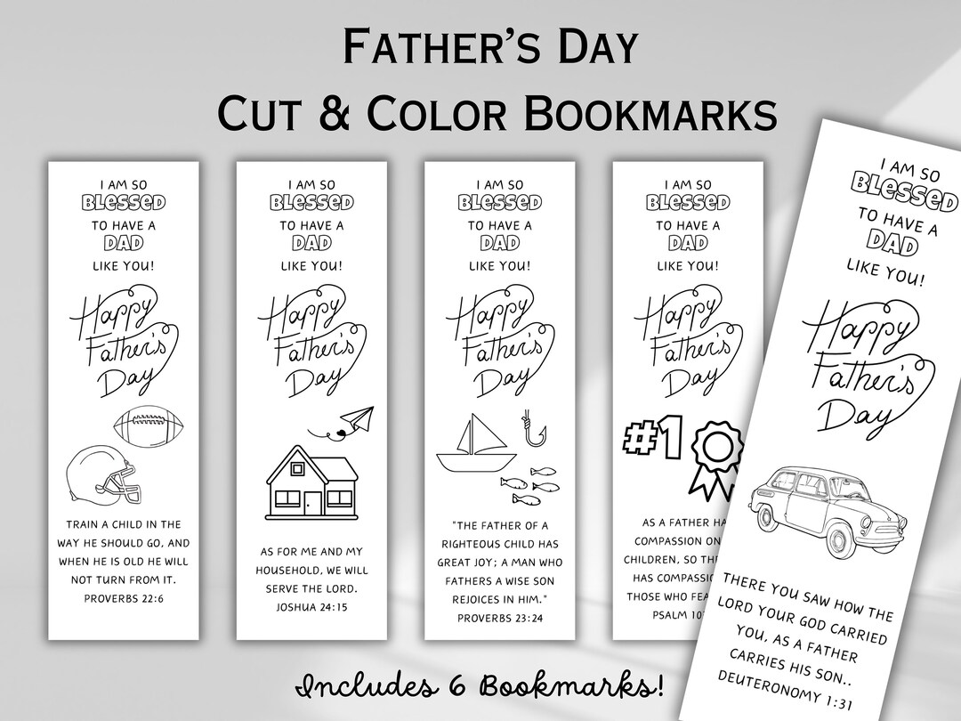 Christian Fathers Day Card Printable Bible Verse Church Gift for ...