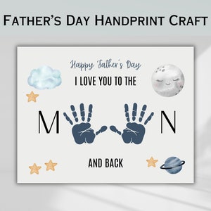 Father's Day Handprint Craft Handprint Art Fathers Day DIY Giftfather's ...