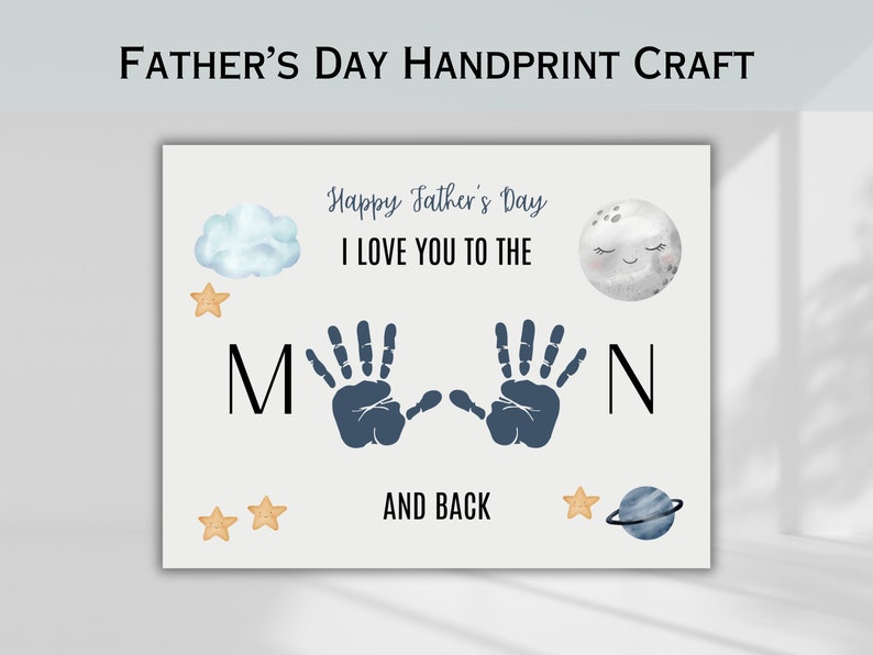 Father's Day Handprint Craft Handprint Art Fathers Day DIY Giftfather's ...
