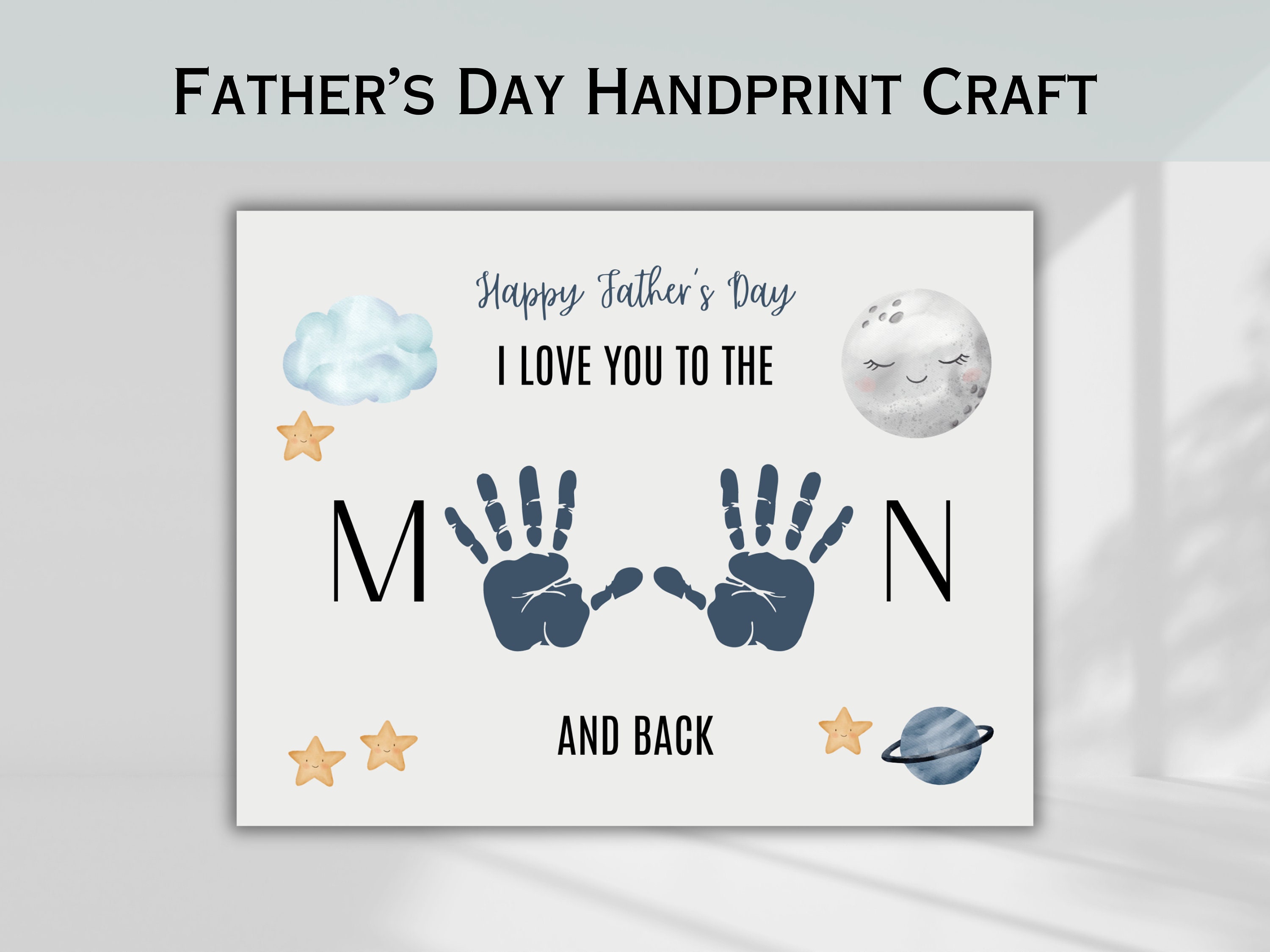 Father's Day Handprint Craft Handprint Art Fathers Day DIY Giftfather's ...
