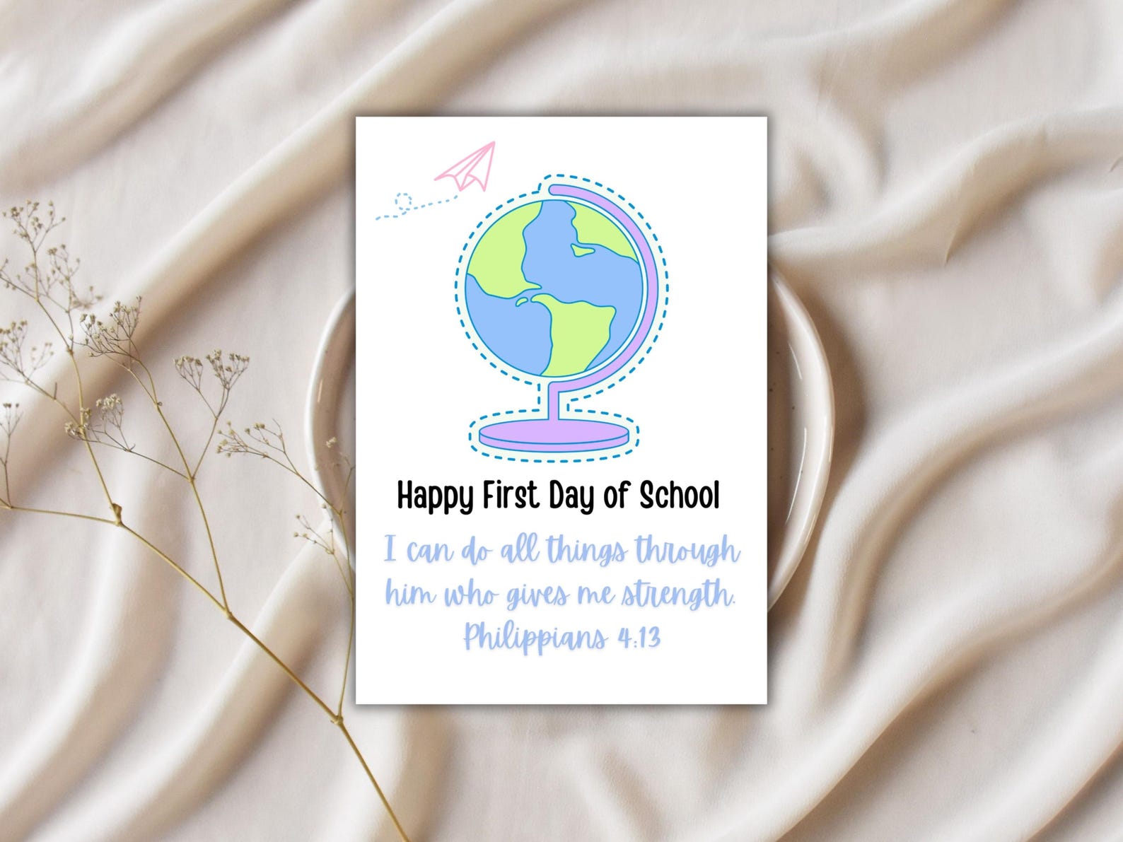Bible Verse First Day of School Cards Back to School Cards for Students ...