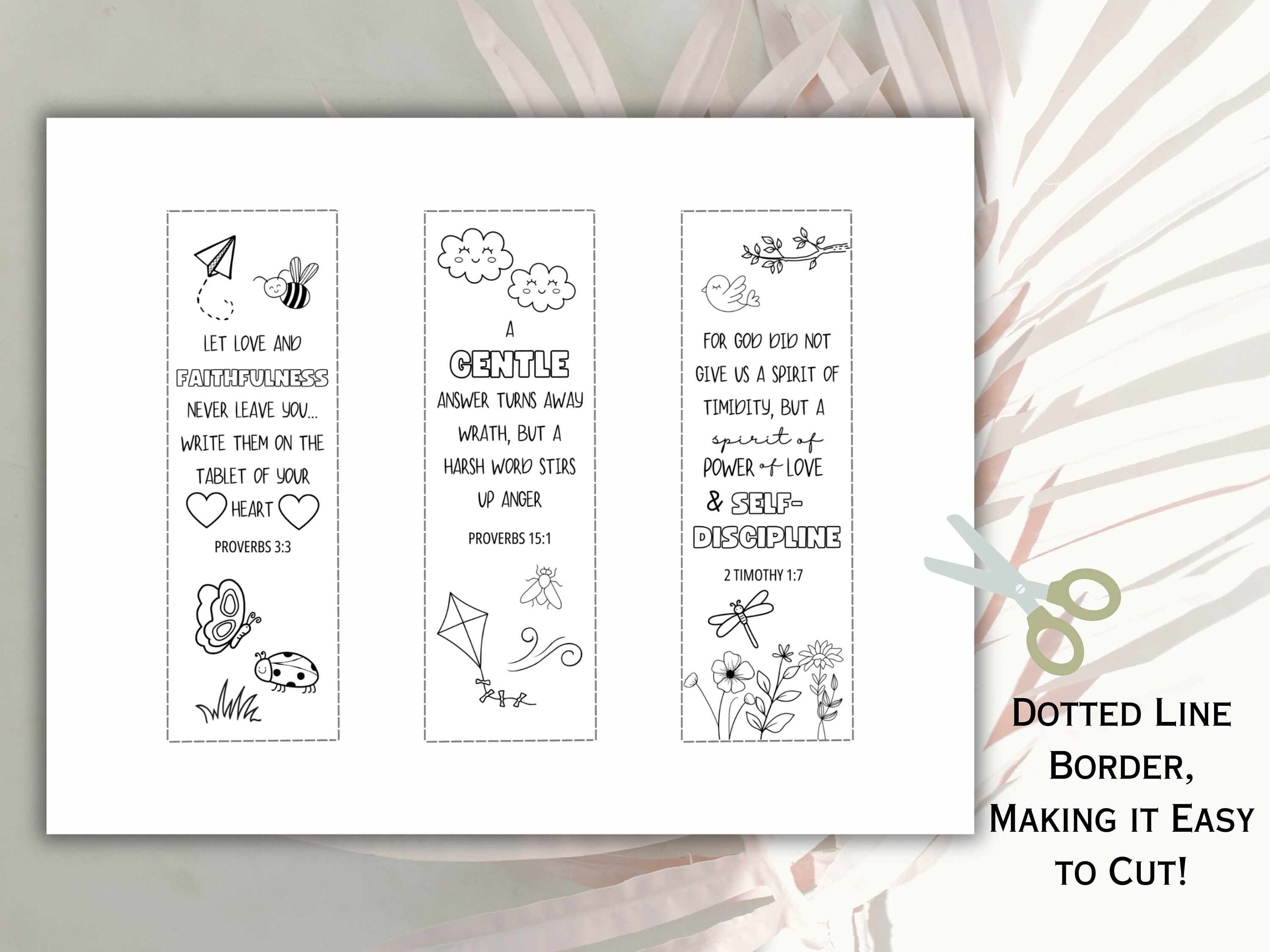 10 Fruit of the Spirit Coloring Bookmarks for Kids Printable Sunday ...