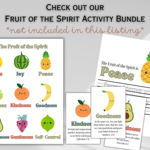 10 Fruit of the Spirit Coloring Bookmarks for Kids Printable Sunday ...