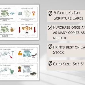 Christian Fathers Day Card Printable Bible Verse Church Gift for ...