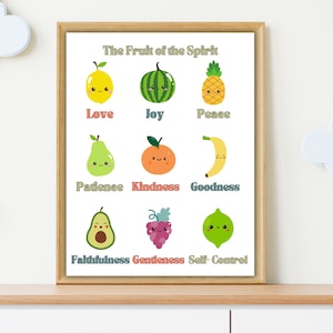 Fruit of the Spirit Bundle Printable Flashcards Poster Bible Verse ...