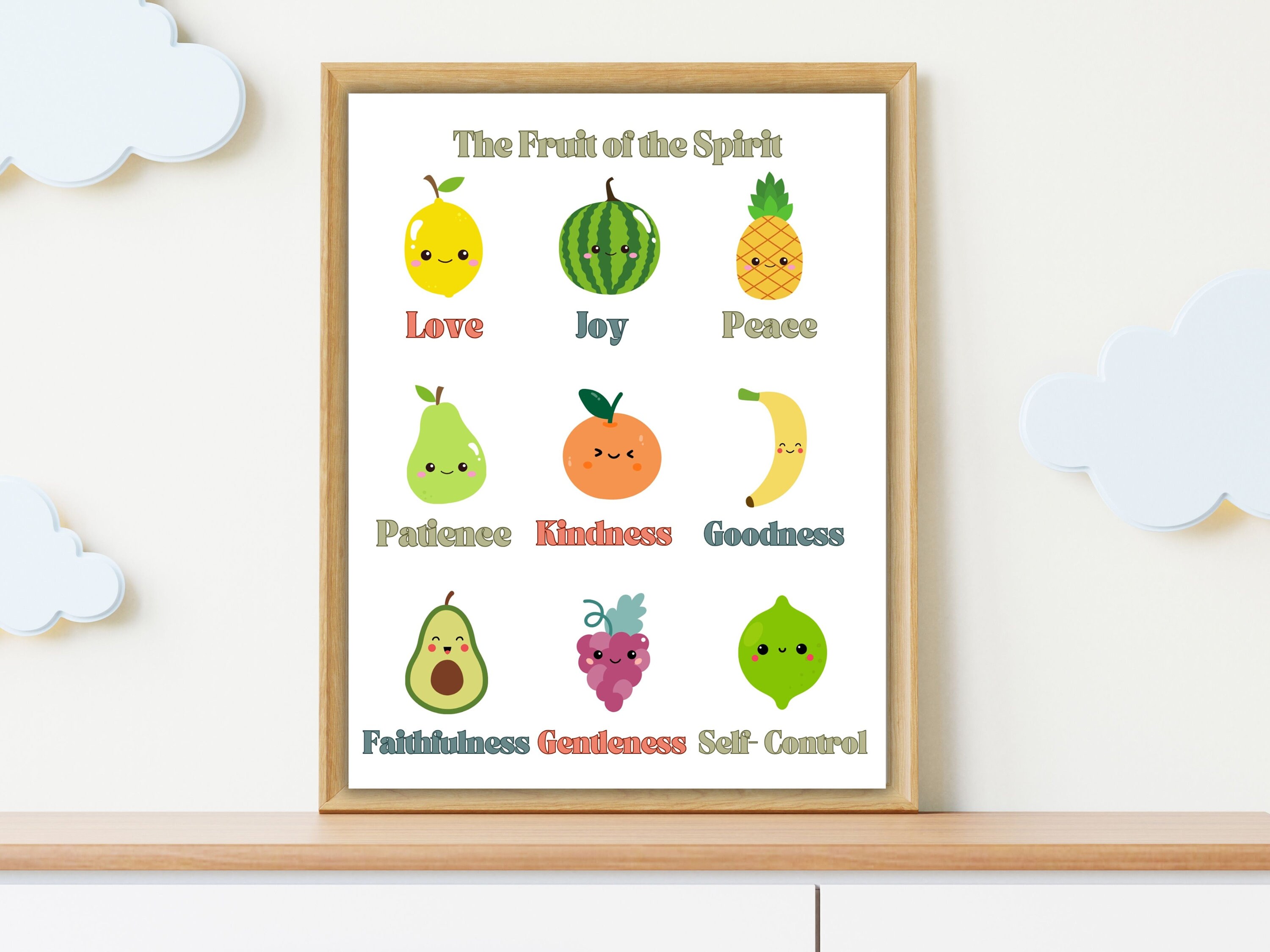 Fruit of the Spirit Bundle Printable Flashcards Poster Bible Verse ...