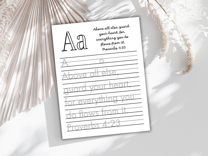Printable ABC Tracing Bundle Scripture Alphabet Tracing Worksheets ...