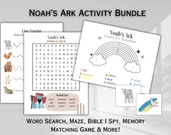 Printable Sunday School Lesson on Noah's Ark - Etsy
