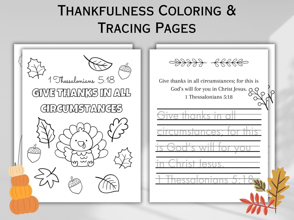 Thanksgiving Bible Craft for Kids Bible Verse Coloring Printable Sunday ...