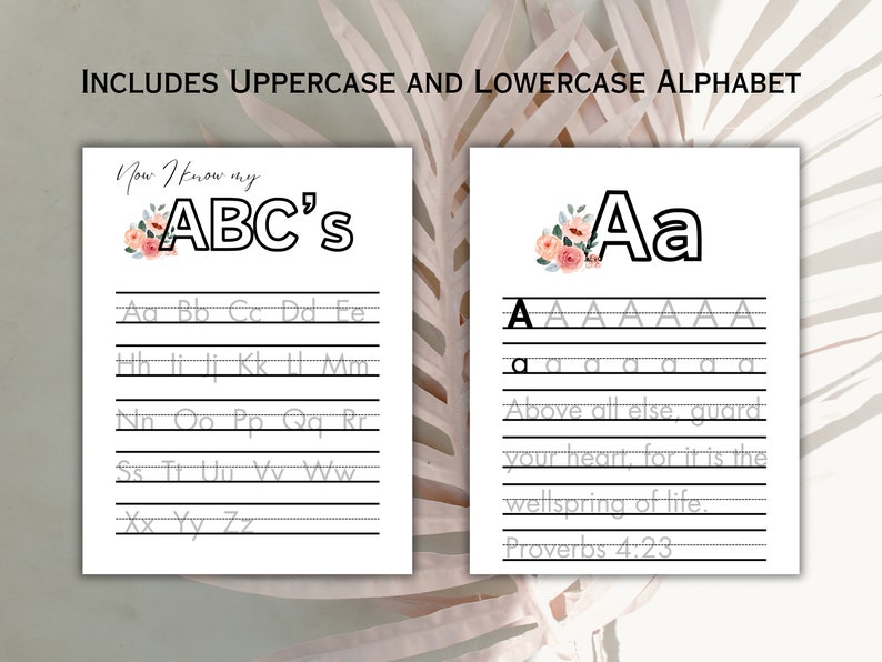 Alphabet Bible Verses ABC Scripture Copywork Printable Handwriting ...