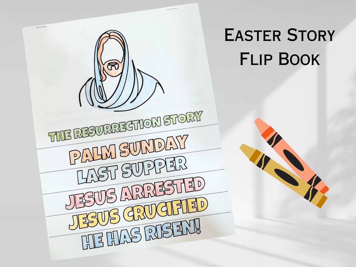 Printable Easter Story Craft Sunday School Easter Sunday Craft Jesus ...