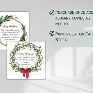 Christmas Bible Verse Cards Christmas Scripture Cards Christian ...