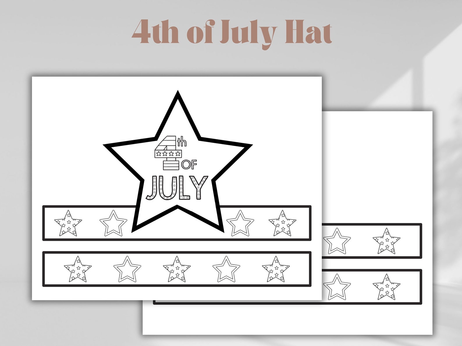 4th of July Craft for Kids Craft 4th of July Printable USA Paper Hat ...