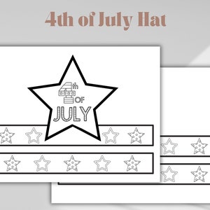 4th of July Craft for Kids Craft 4th of July Printable USA Paper Hat ...