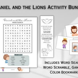 Daniel and the Lions Den Craft Sunday School Activity Page Bible Games ...
