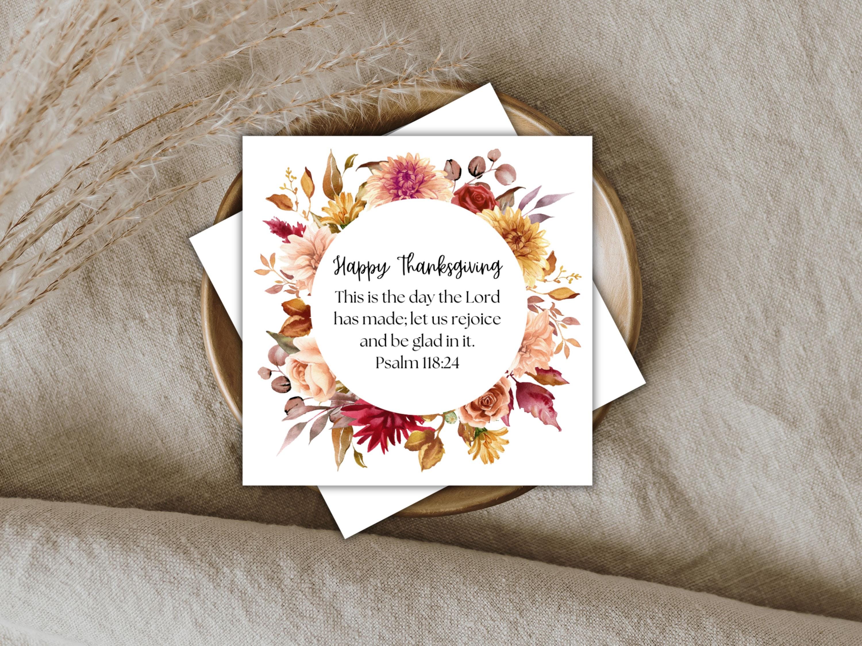 Thanksgiving Bible Verse Cards Thanksgiving Scripture Cards Christian ...