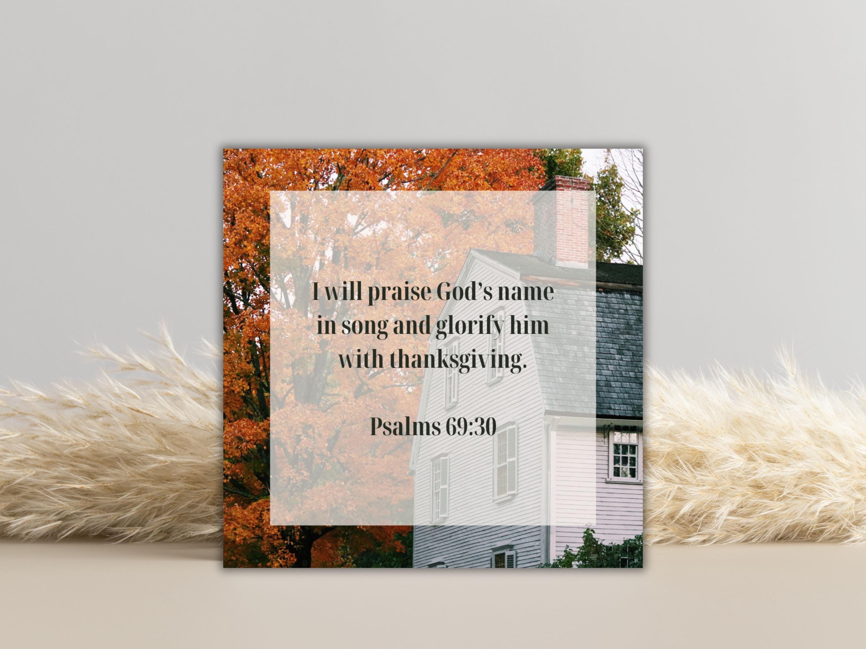 12 Thanksgiving Scripture Cards Fall Bible Verse Cards Printable ...