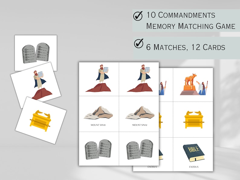 10 Commandments Printable Activity | Word Search, Maze, Memory Matching ...