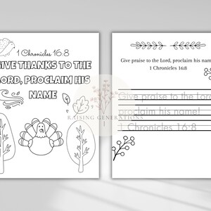 Thanksgiving Bible Craft for Kids Bible Verse Coloring Printable Sunday ...