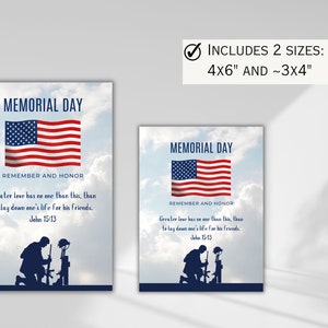Christian Memorial Day Bible Verse Cards Church Gift Tag Scripture ...