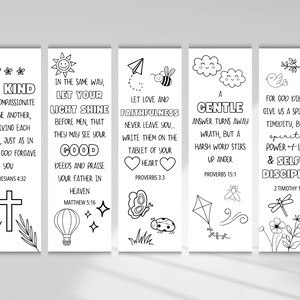 10 Fruit of the Spirit Coloring Bookmarks for Kids Printable Sunday ...