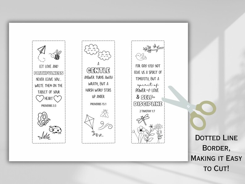 10 Fruit of the Spirit Coloring Bookmarks for Kids Printable Sunday ...