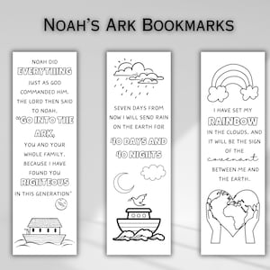 Noahs Ark Color Craft for Sunday School Lesson Book Lover Gift Reading ...