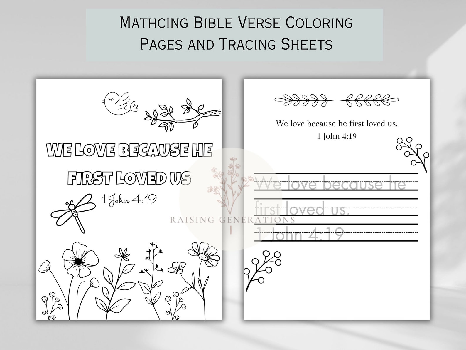 Bible Verse Coloring Printable Sunday School Craft About God Love Kids ...
