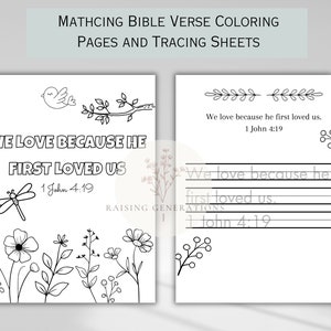 Bible Verse Coloring Printable Sunday School Craft About God Love Kids ...