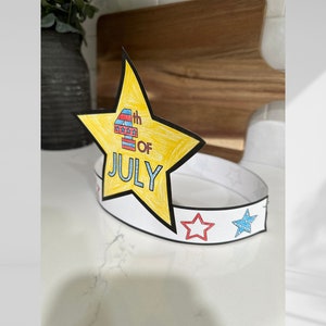 4th of July Craft for Kids Craft 4th of July Printable USA Paper Hat ...