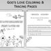 Bible Verse Coloring Printable Sunday School Craft About God Love Kids ...