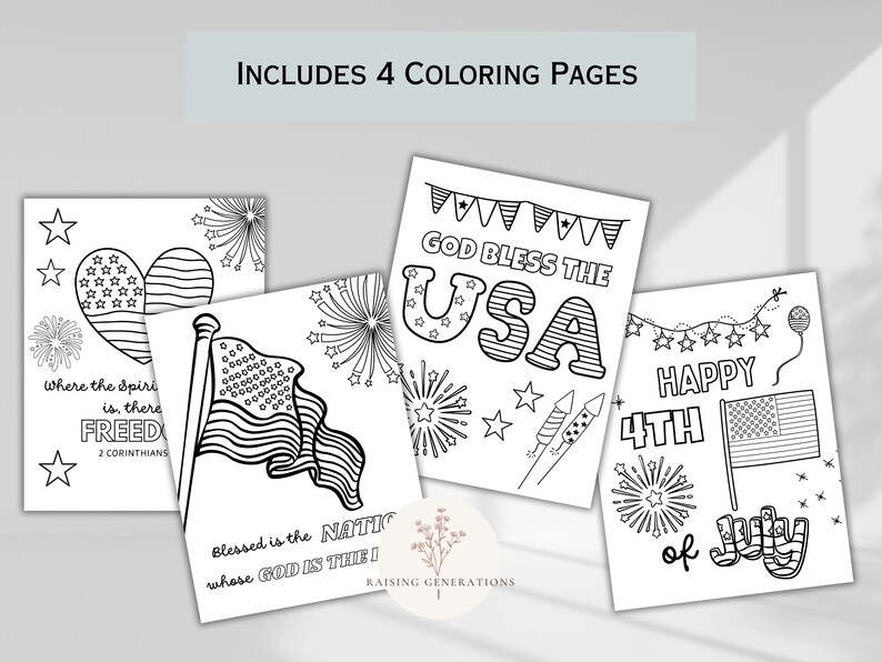 Christian 4th of July Coloring Pages 4th of July Craft for Kids Church ...