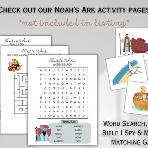 Noahs Ark Color Craft for Sunday School Lesson Book Lover Gift Reading ...