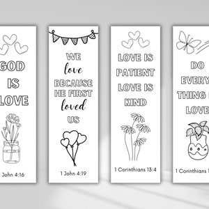 Bible Verse Coloring Bookmarks Printable Sunday School Craft About Gods ...